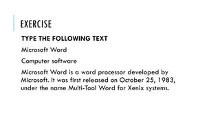 Microsoft Word Introduction Lesson .pptx | Desktop Publishing ...