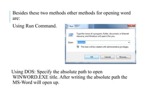 Microsoft Word Introduction Lesson .pptx | Desktop Publishing ...