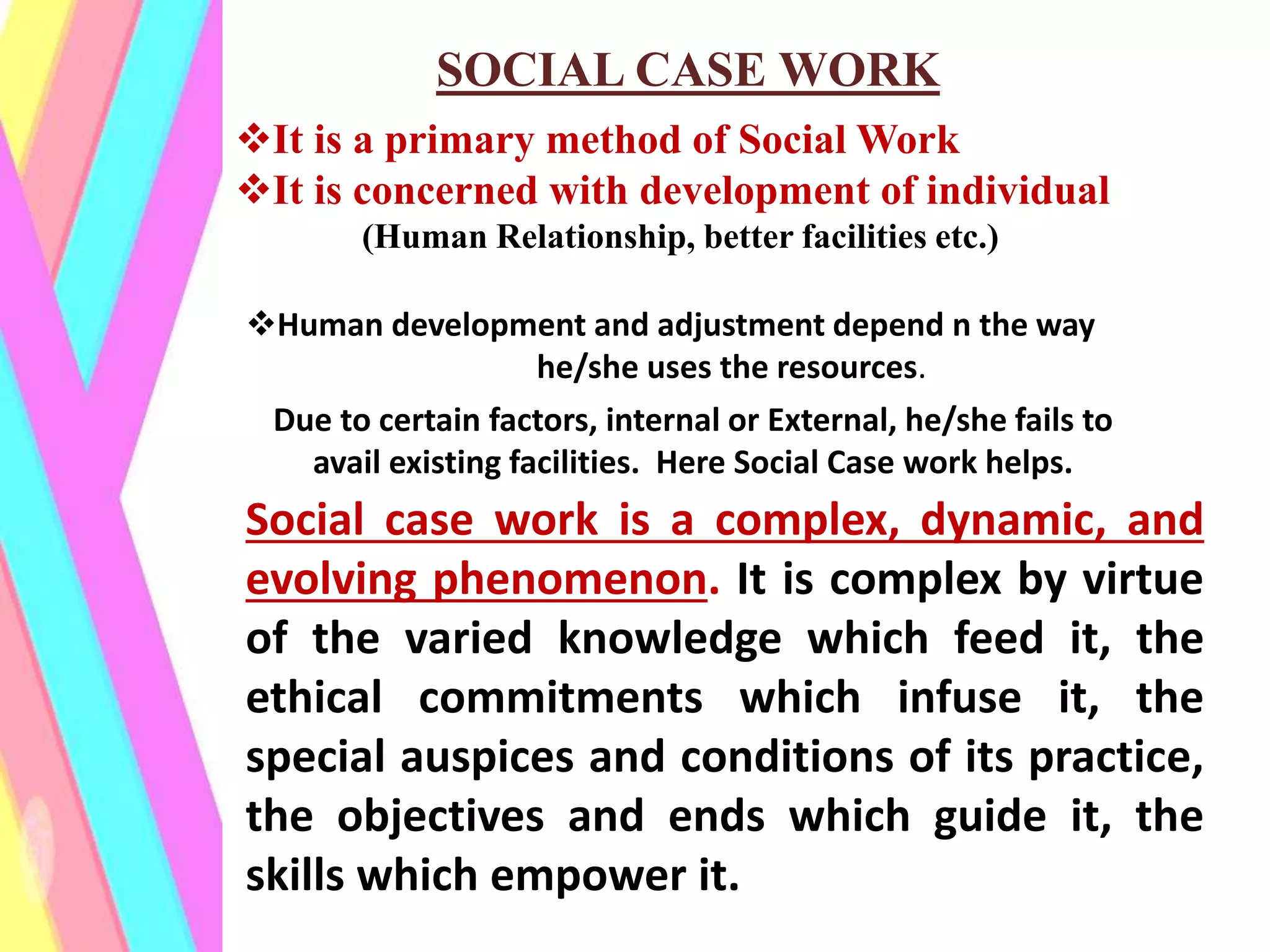 Social Case Work Msw sem I viva | PPTX