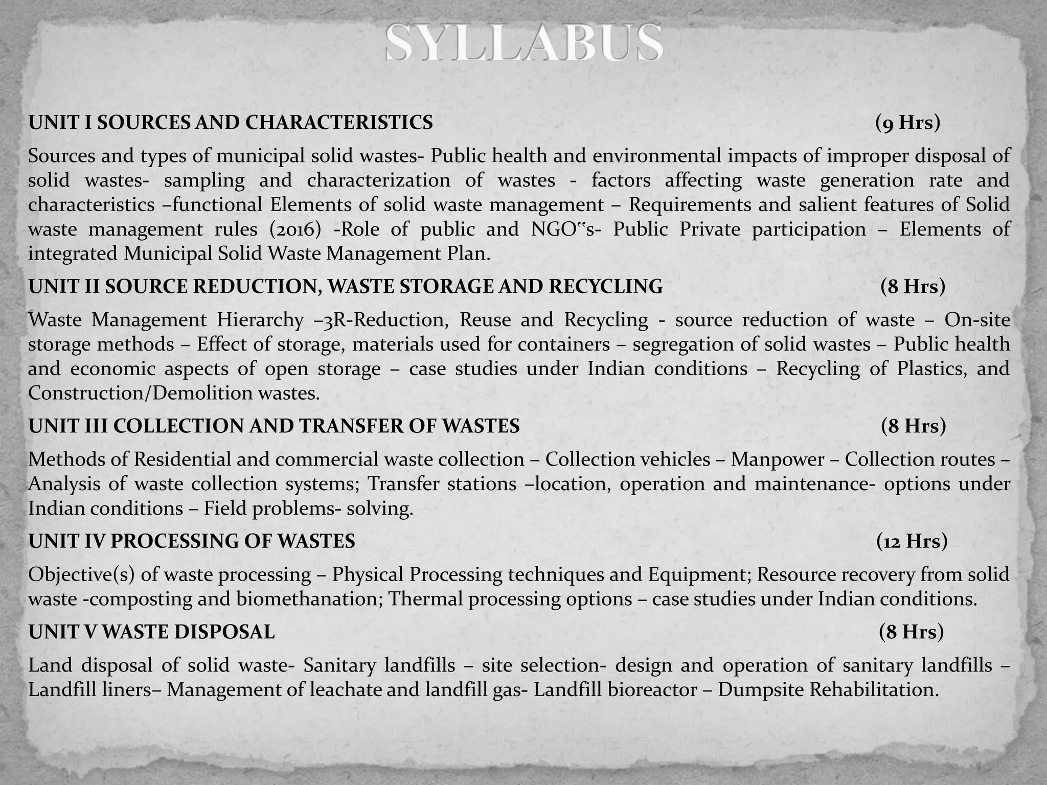Municipal Solid Waste Management | PDF