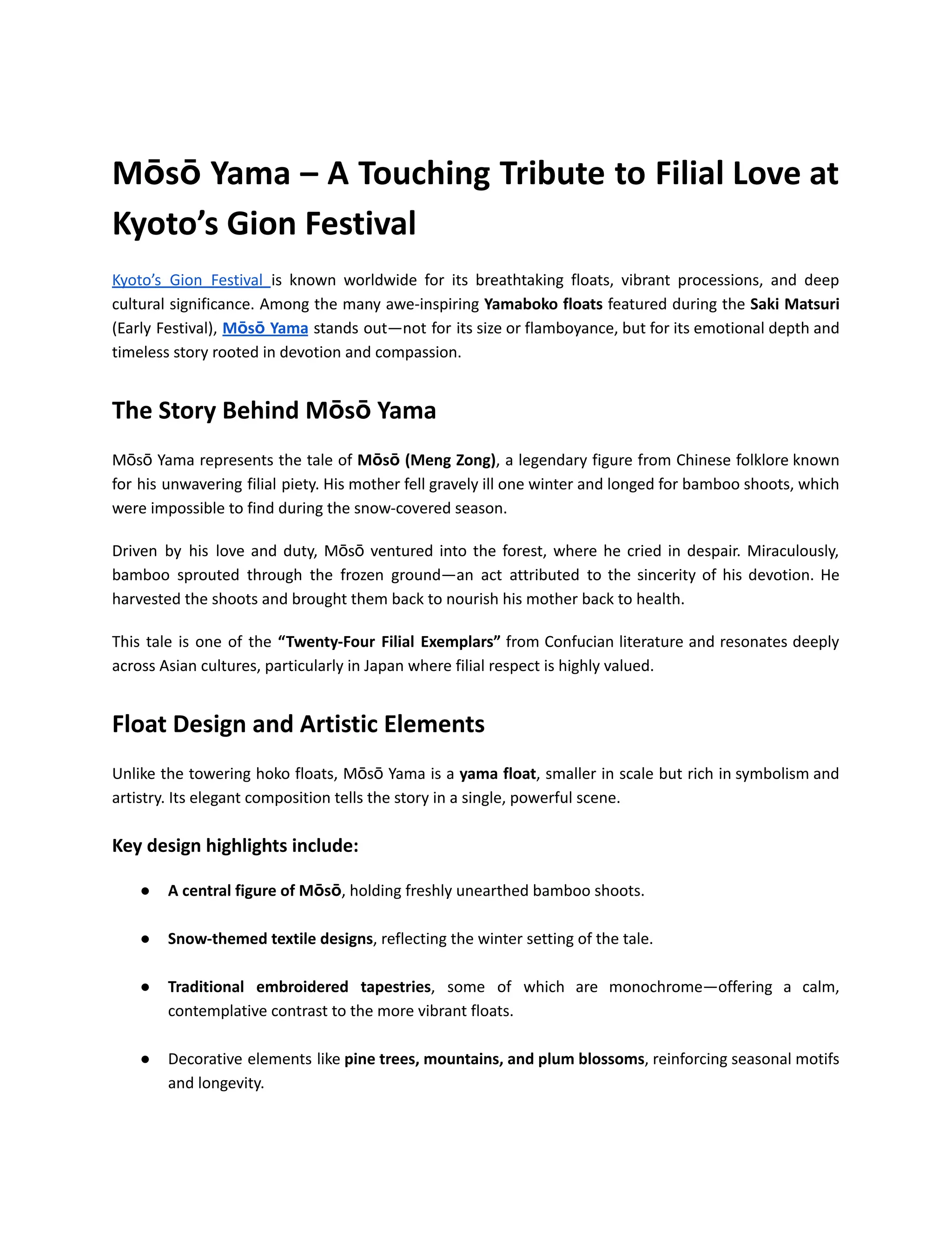 Mōsō Yama – A Touching Tribute to Filial Love at Kyoto’s Gion Festival ...