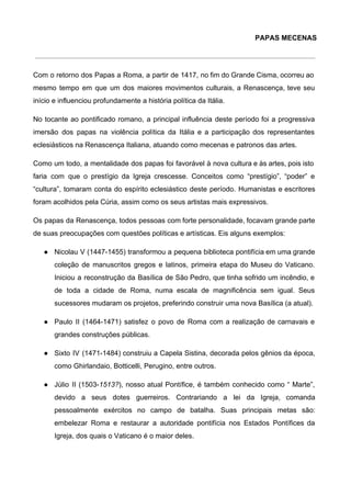 21 Papas Mecenas | PDF