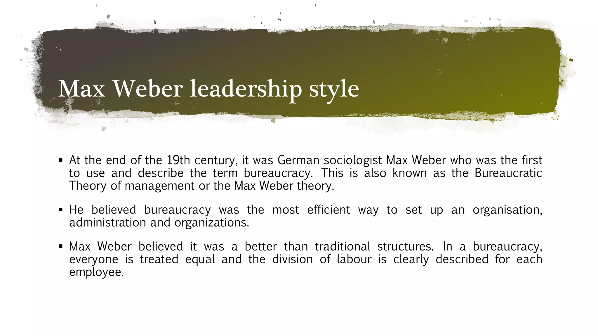 Bureaucratic leadership | PPTX