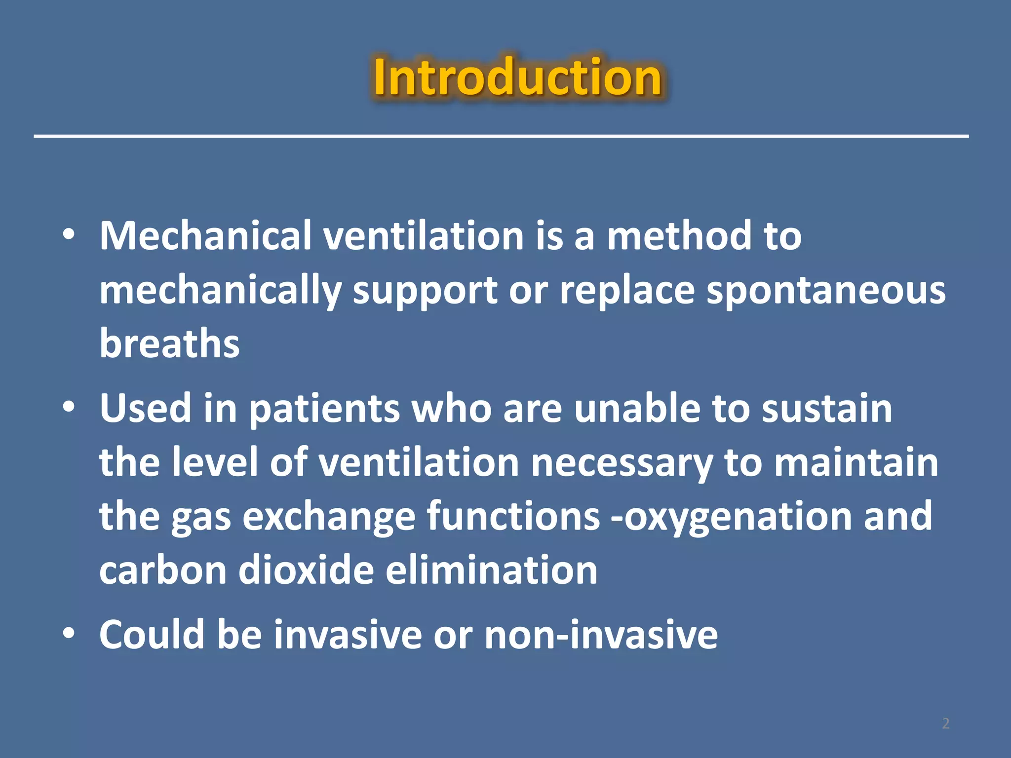 Approach to Mechanical ventilation | PPTX
