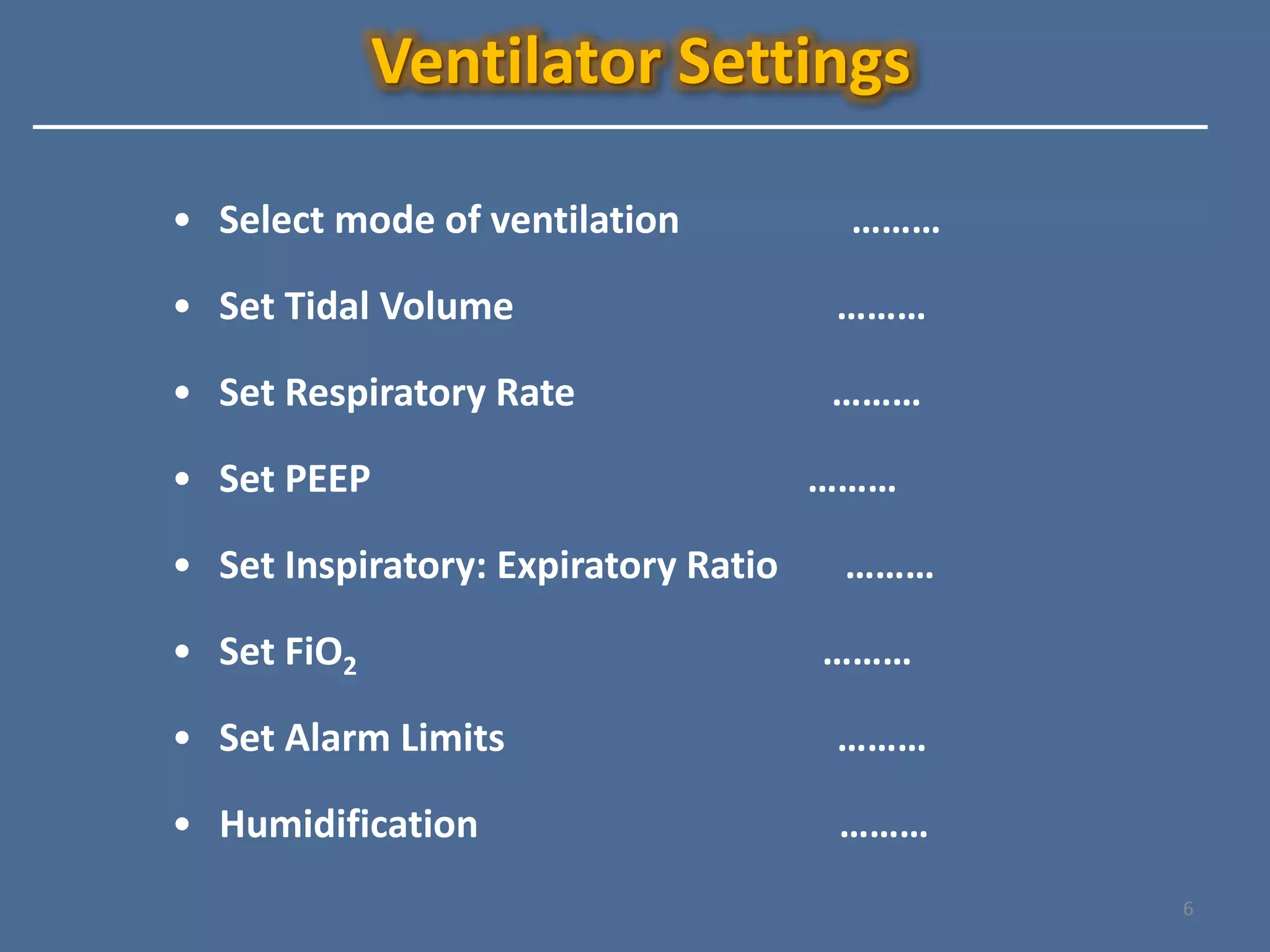Approach to Mechanical ventilation | PPTX