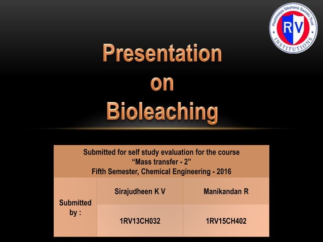 Bioleaching | PPTX