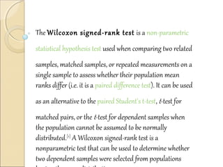 wilcoxon signed rank test | PPT