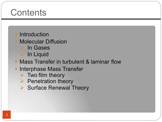 Mass Transfer | PPTX | Chemistry | Science