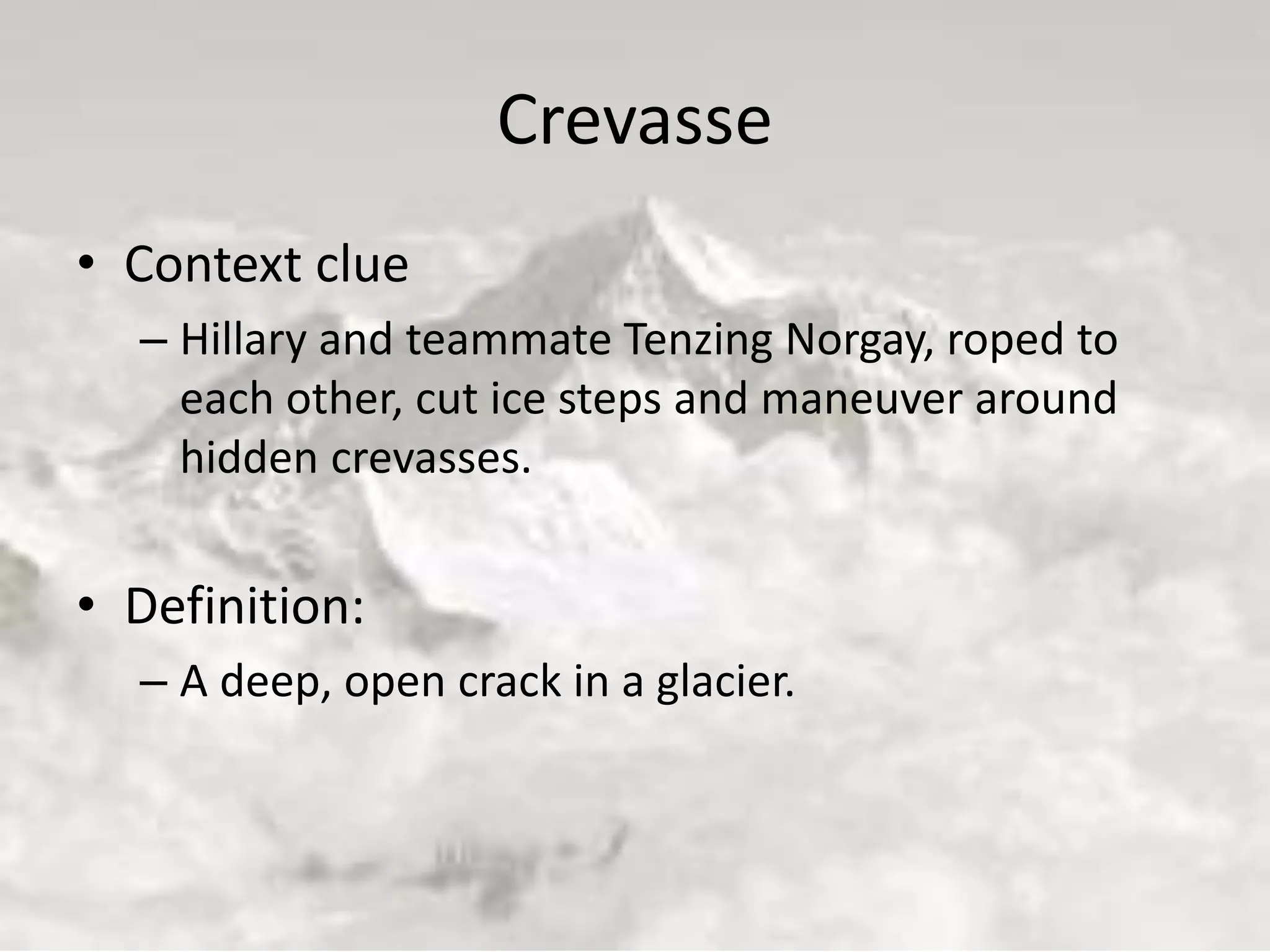 Mt. everest vocabulary | PPTX