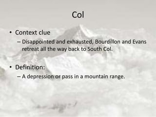 Mt. everest vocabulary | PPTX