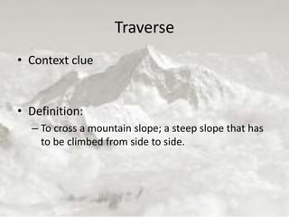 Mt. everest vocabulary | PPTX