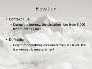 Mt. everest vocabulary | PPTX