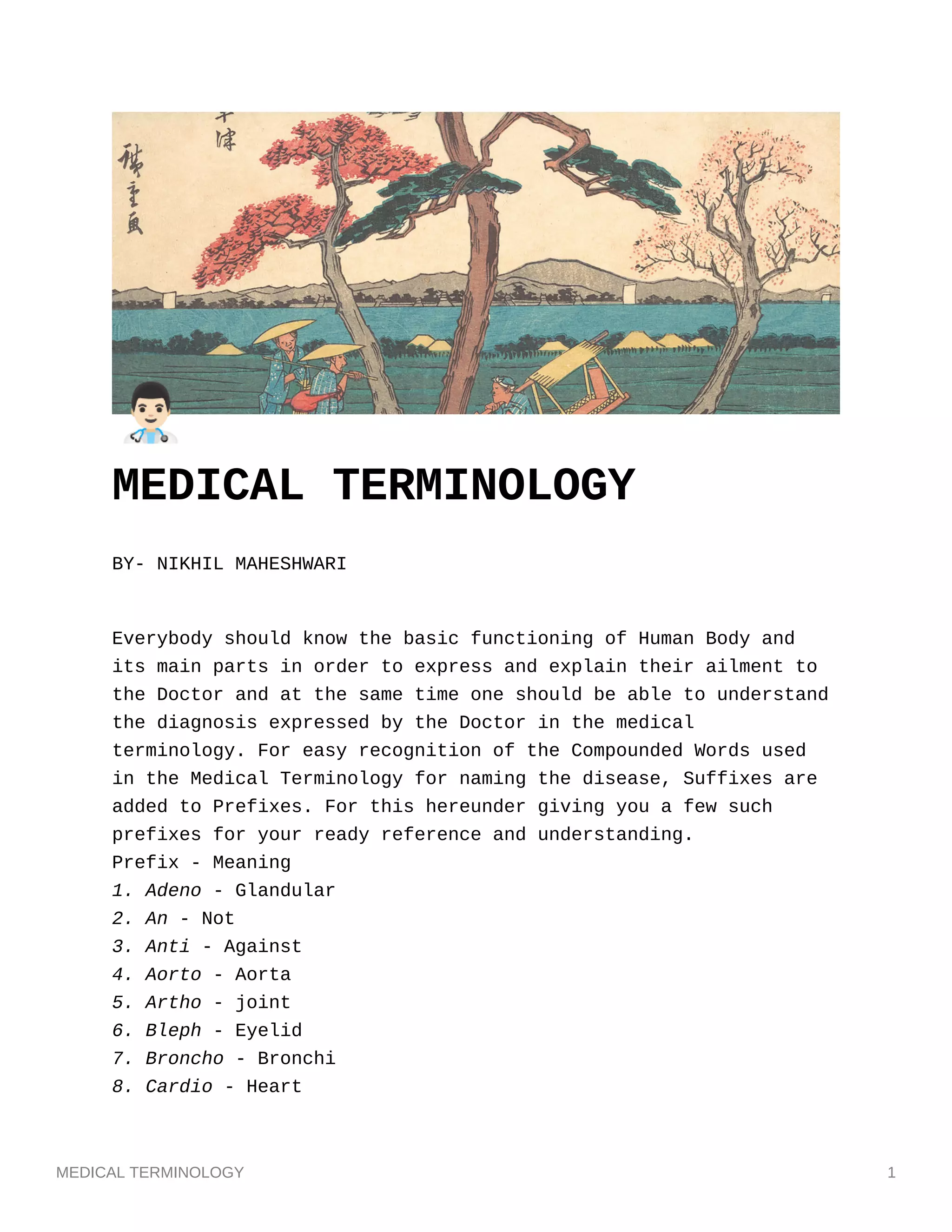 MEDICAL TERMINOLOGY | PDF