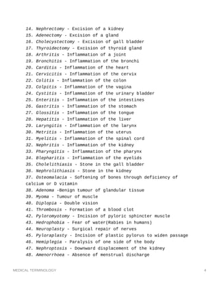 MEDICAL TERMINOLOGY | PDF