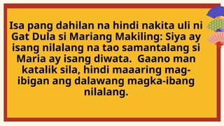 Maria Makiling story powerpoint presentation | PPTX
