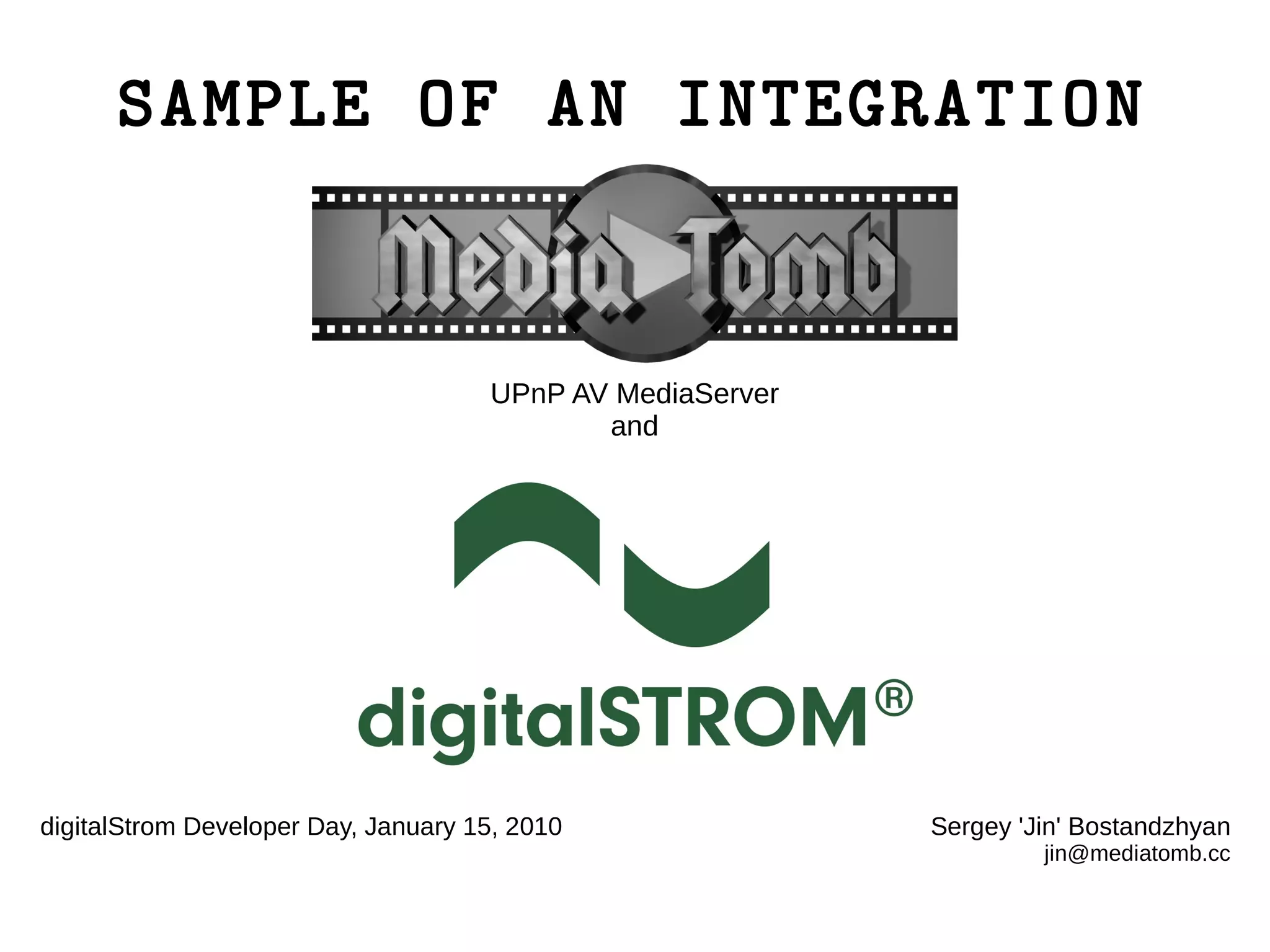 UPnP and digitalSTROM | PPT