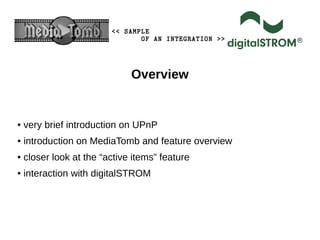 UPnP and digitalSTROM | PPT
