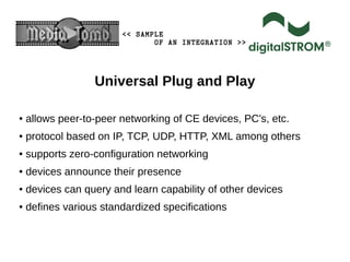 UPnP and digitalSTROM | PPT