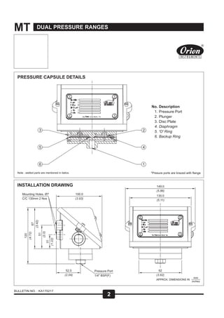MT Dual Pressure switches | PDF | Physics | Science
