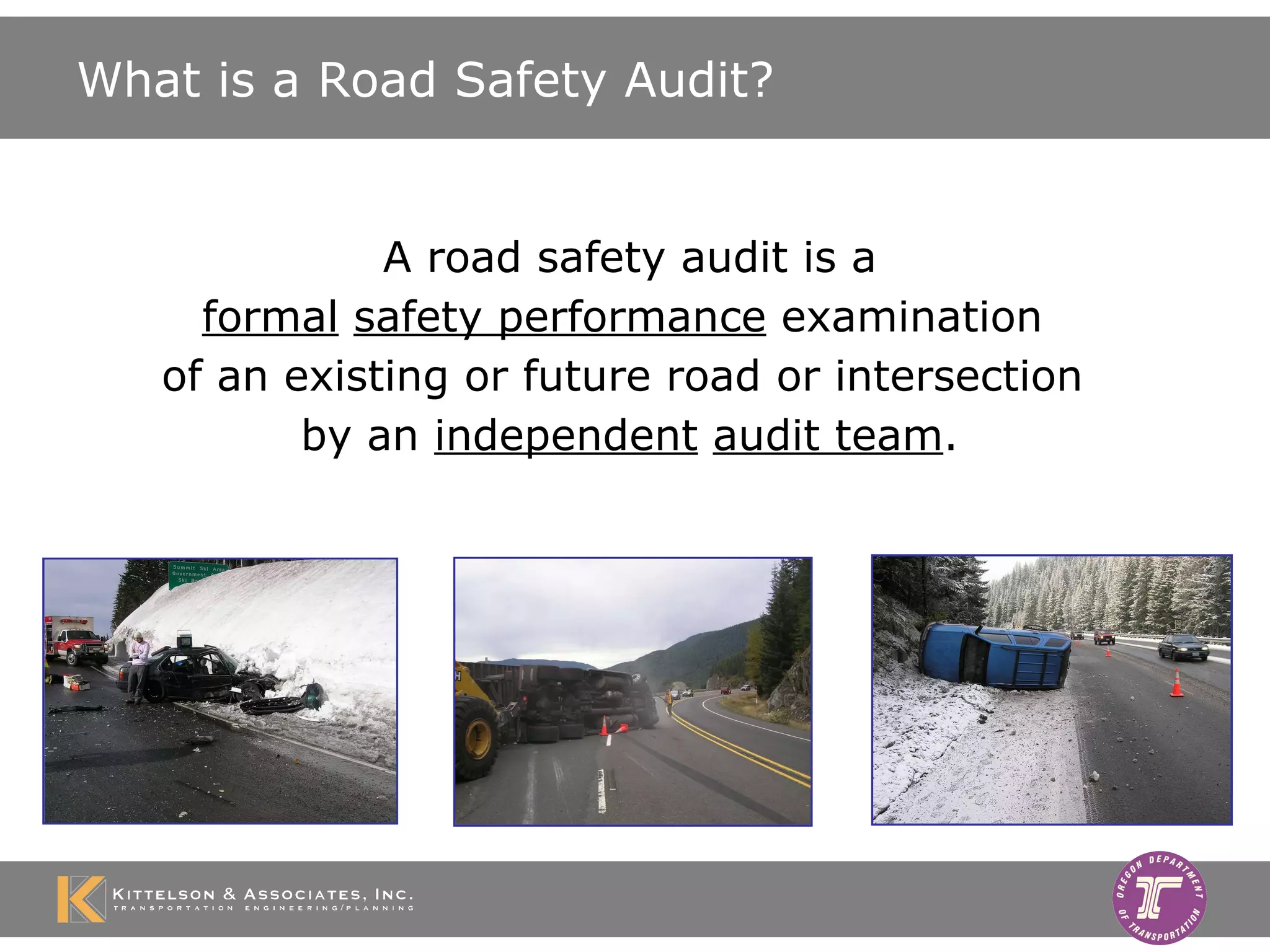 Kittelson Workshop: Road Safety Audit | PPT