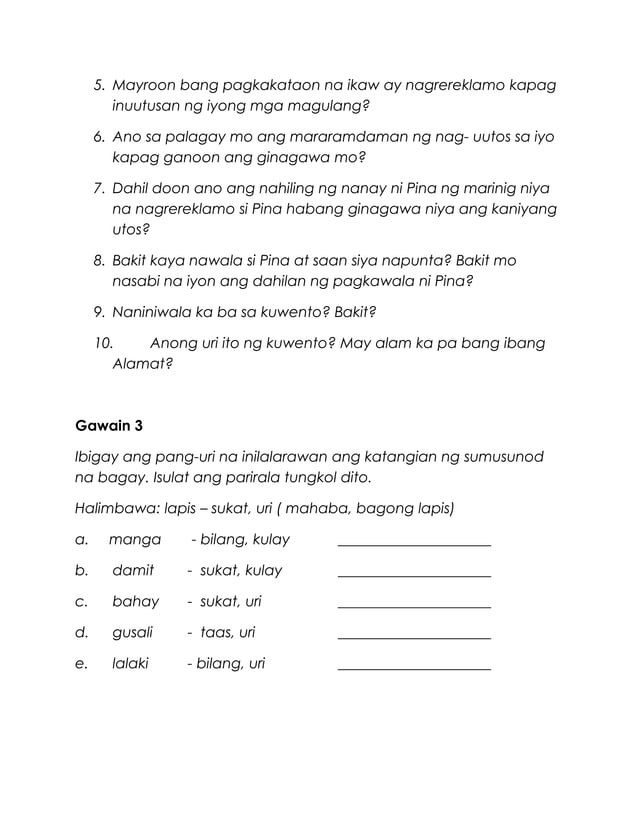 Mt lm q4 tagalog | DOC