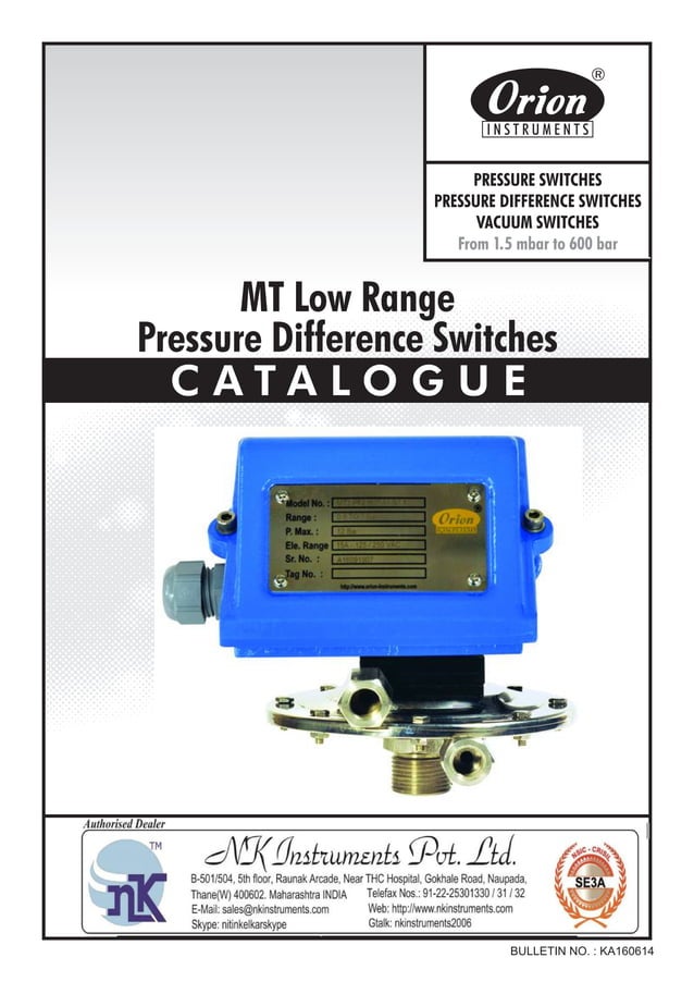 MT Low Range DP Switches Supplier in India | PDF
