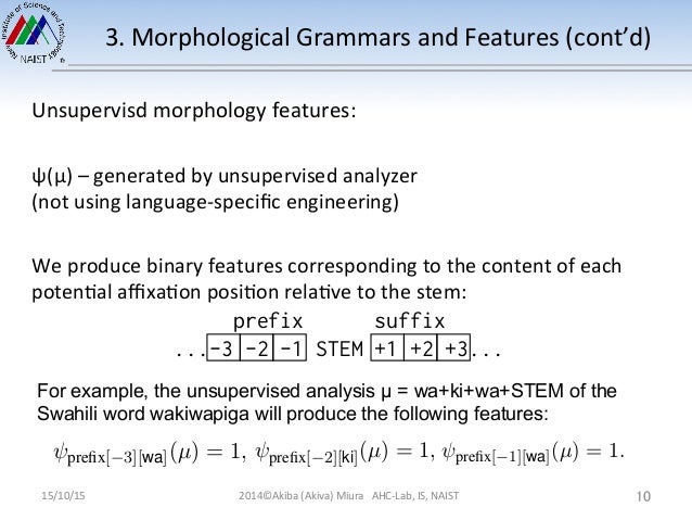 [Paper Introduction] Translating into Morphologically Rich Languages