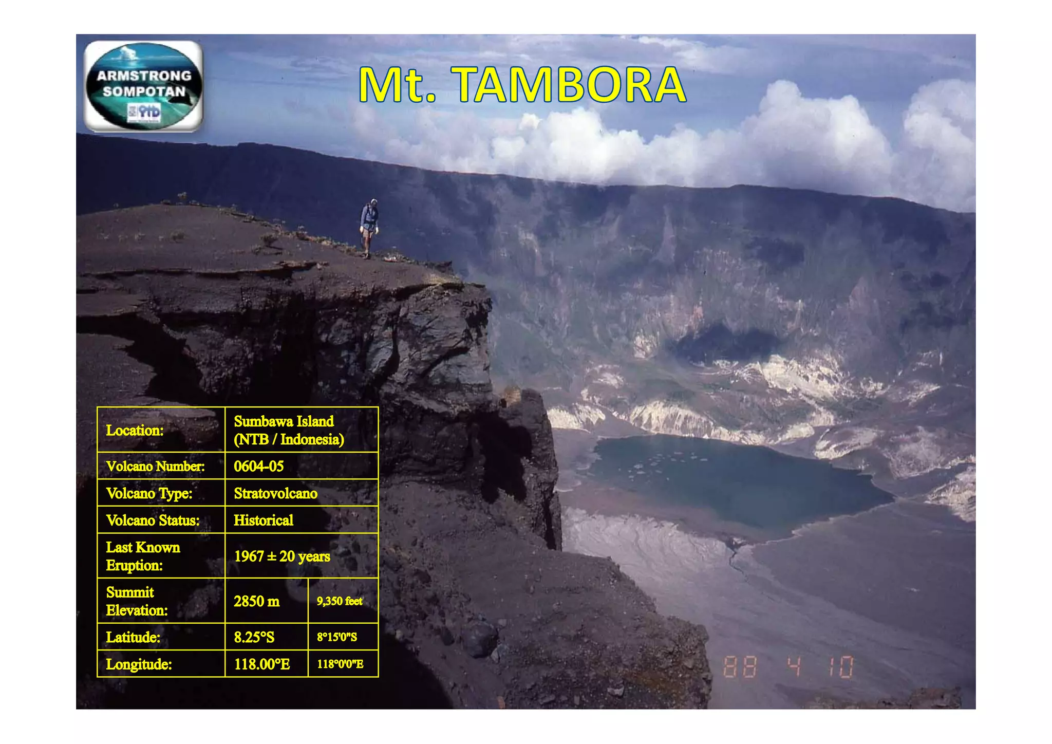 Mt. TAMBORA " The Largest Volcanic Eruption in Recorded History " | PDF