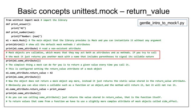 Python Mocking Intro Ppt