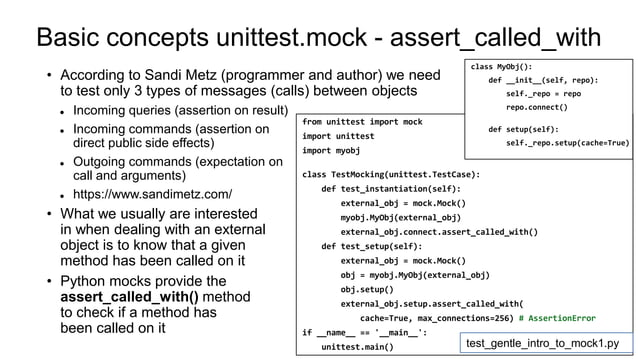 Python mocking intro | PPT