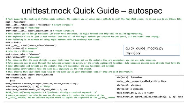 Python Mocking Intro Ppt