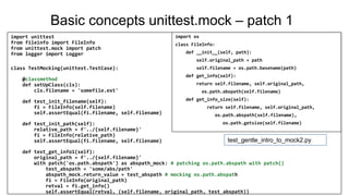 Python mocking intro | PPTX