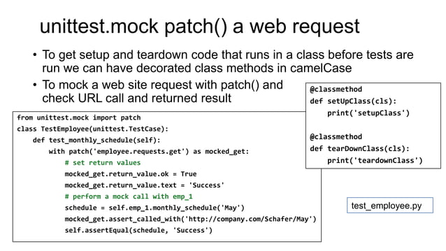 Python Mocking Intro Ppt