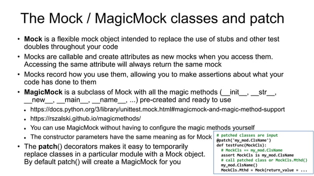 Python mocking intro | PPT