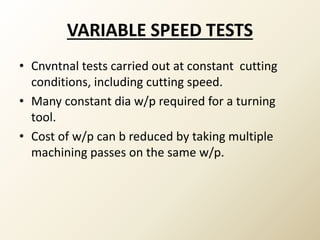 TOOL LIFE TEST | PPTX