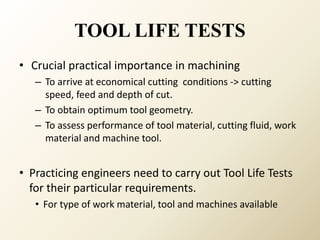 TOOL LIFE TEST | PPTX