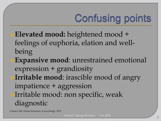 Bipolar disorder: discussion points | PPTX