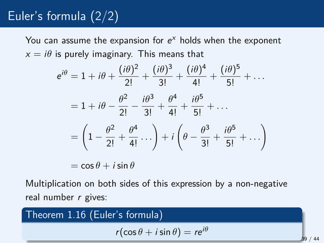 Introduction to complex numbers, arithmetic of complex numbers. | PDF