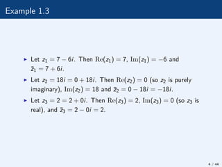 Introduction to complex numbers, arithmetic of complex numbers. | PDF