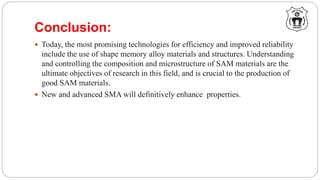 shape memory alloys | PPTX