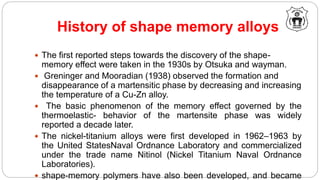 shape memory alloys | PPTX