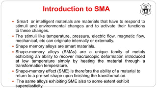shape memory alloys | PPTX
