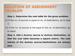 Hungarian Method | PPTX
