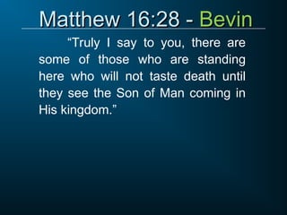 Matthew 16 chapter overview for a short bible study | PPT ...