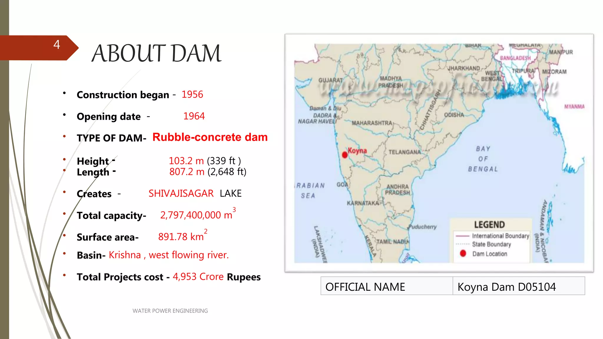 KOYNA DAM,MAHARASHTRA | PPTX