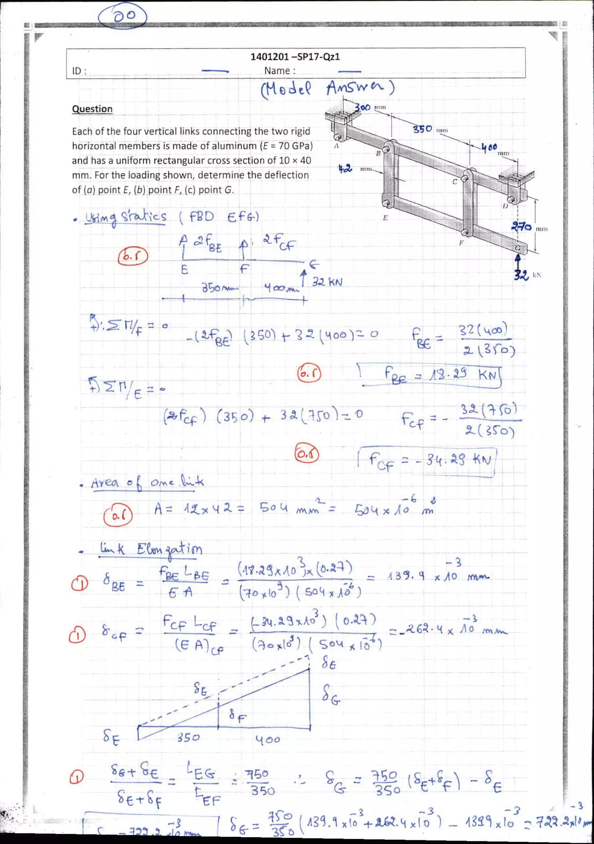 Mechanics of materials (Midterm Exam) | PDF
