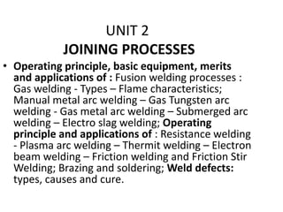 Manufacturing Technology 1 -unit 2 | PPT
