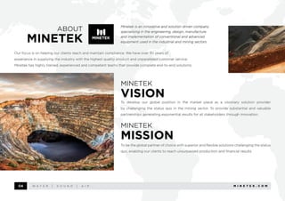 GROUP BROCHURE / MINETEK OVERVIEW | PPT