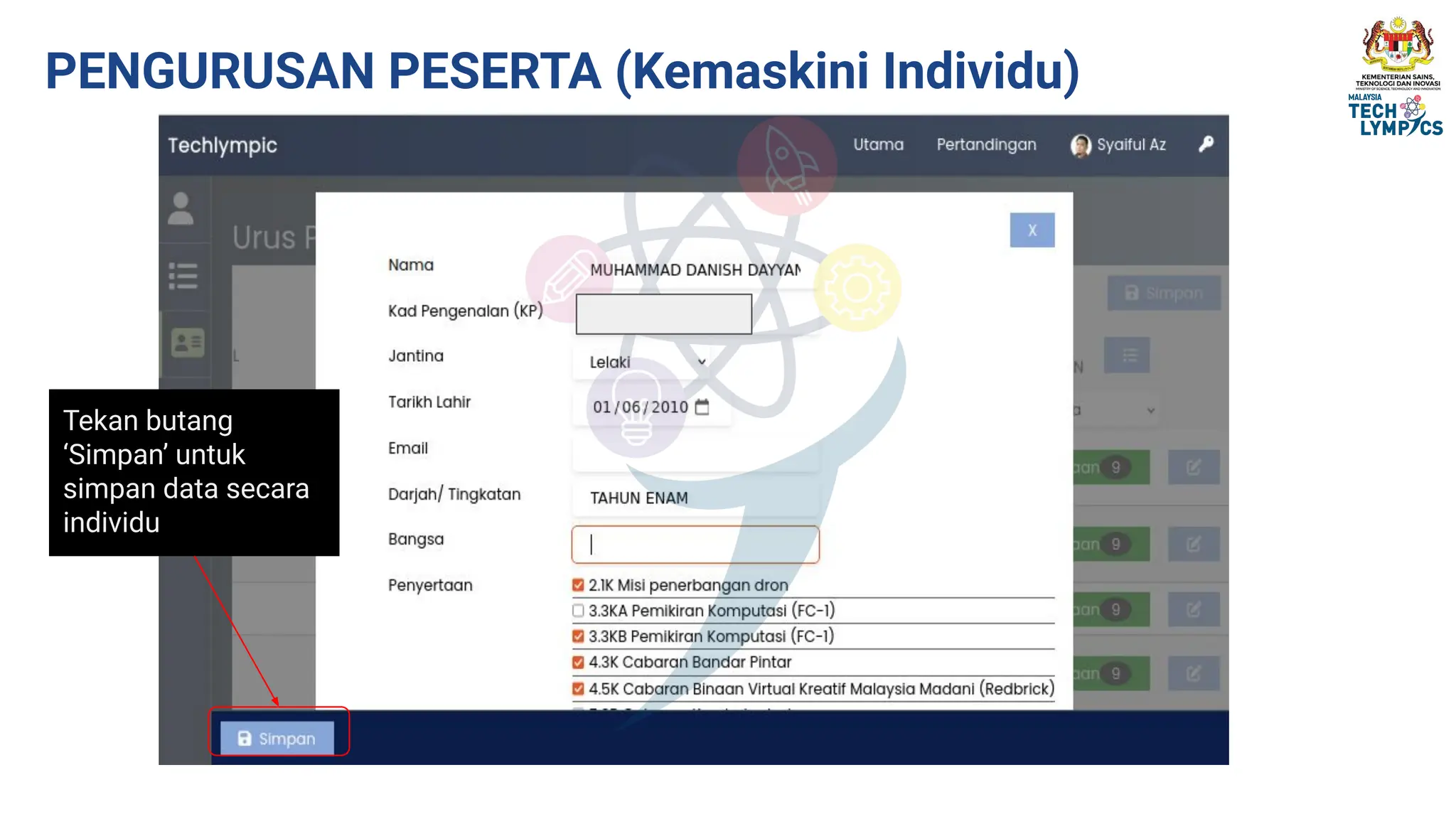 Pendaftaran Malaysia techlympic MT 2023 Sistem Pendaftaran.pdf