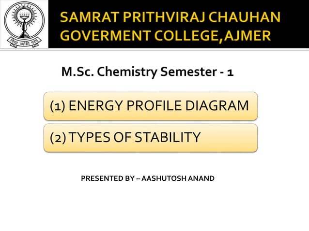 Energy Profile Diagram and Stability | PPTX